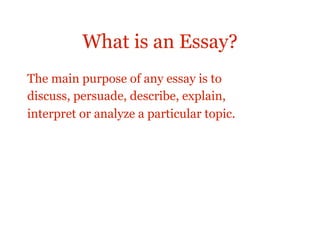 Essay structure | KEY