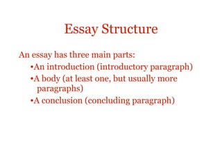 Essay structure | KEY