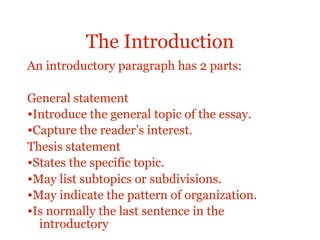 Essay structure | KEY