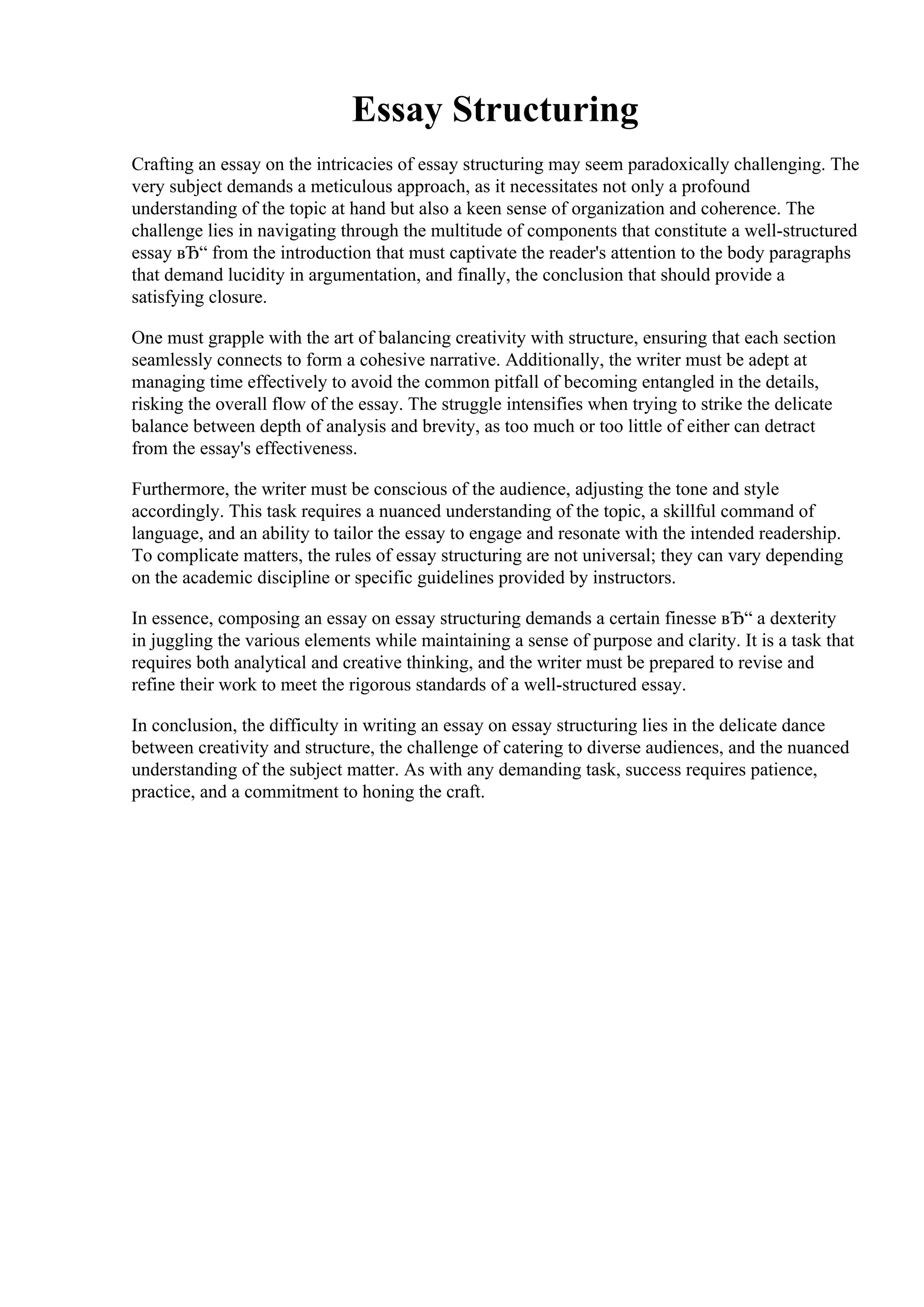 Essay Structuring. Example Of Critique Essay / Writing an article critique - MTA Production | PDF