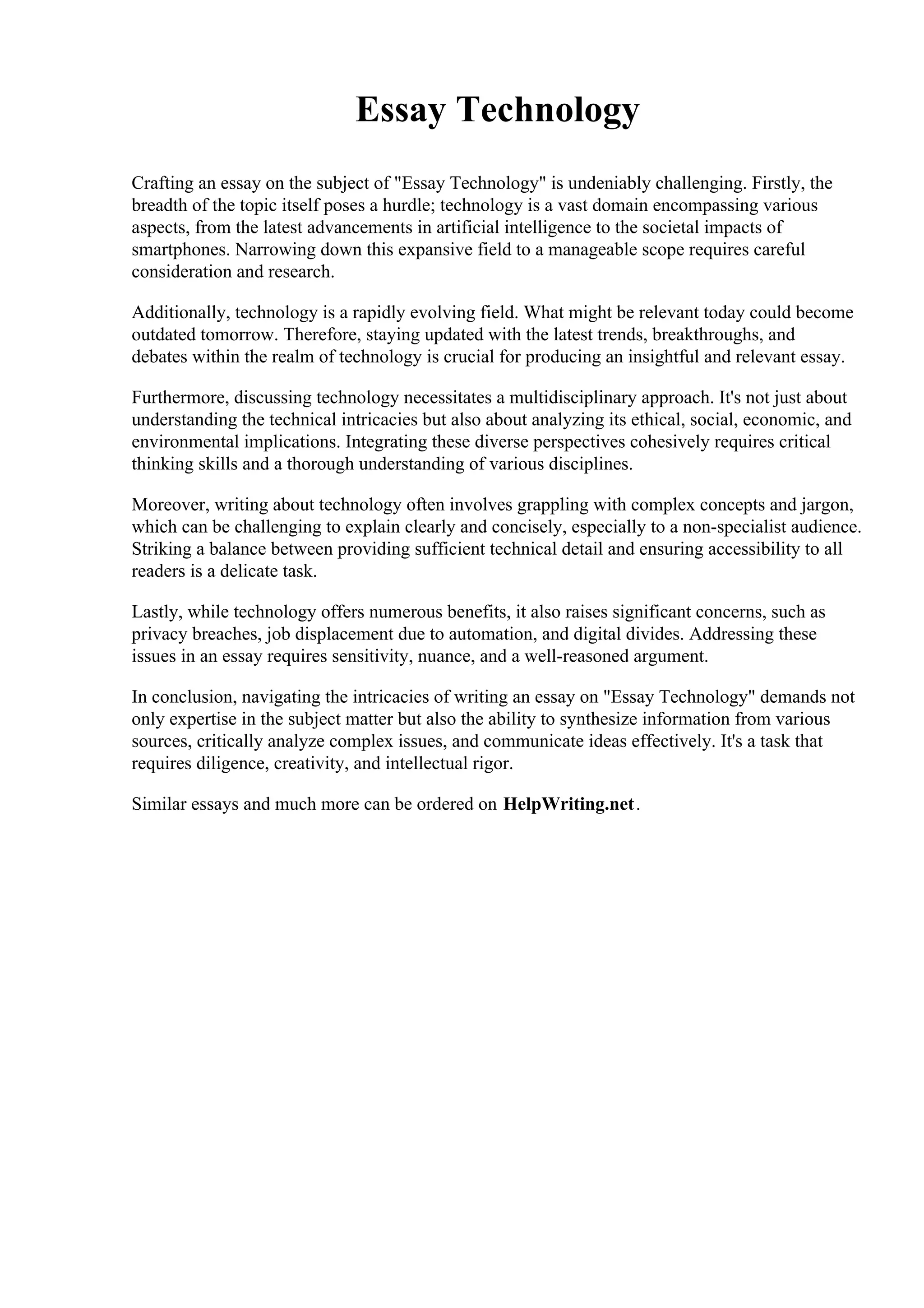 Essay Technology.pdf | Science