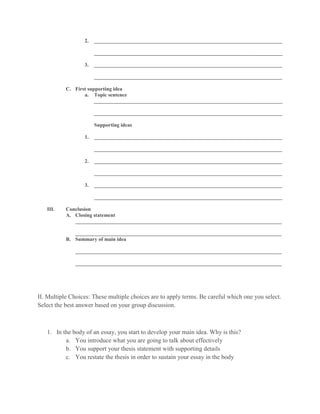 Essay test | DOCX | Theater Venues | Attractions