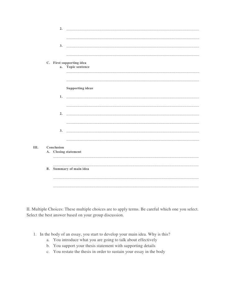 Essay Test Essay Test