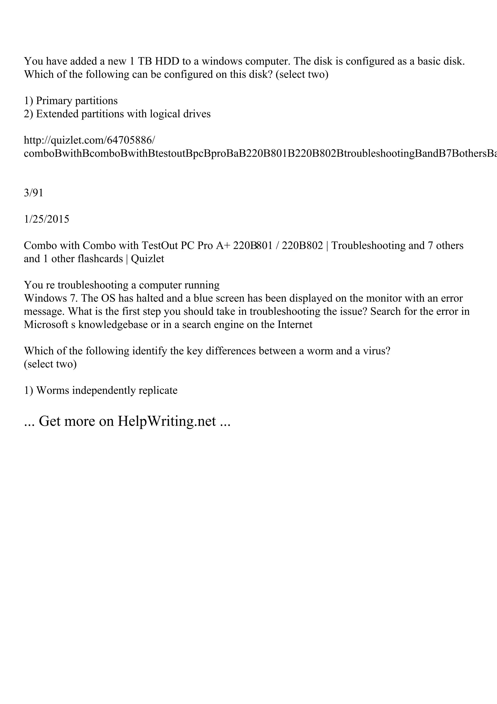 Essay Test Questions Examples | PDF