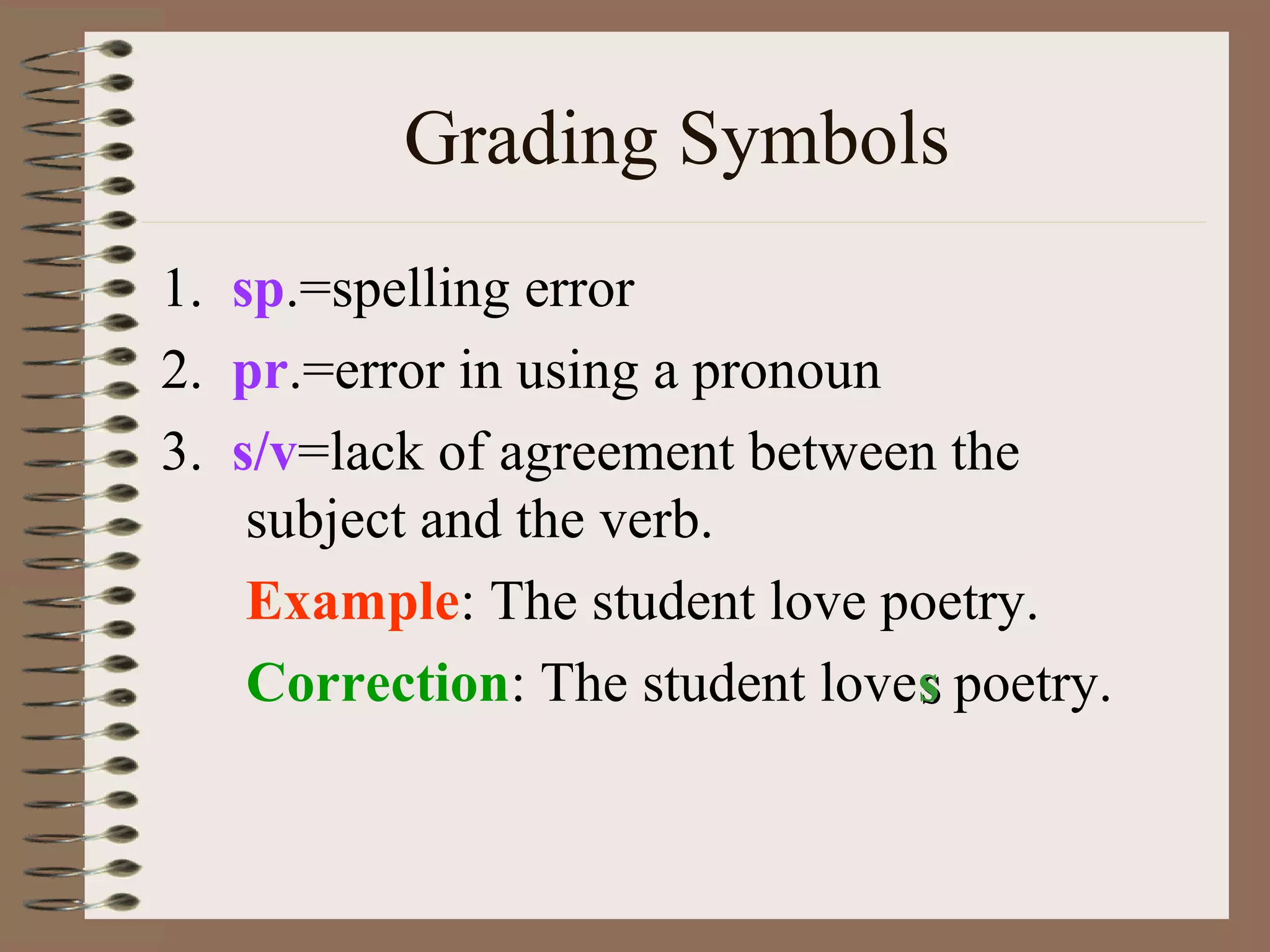 Essay Tips & Grading Symbols | PPT