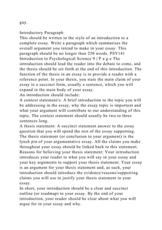 Essay Topic Is intelligence a unitary ability, or are there mul.docx