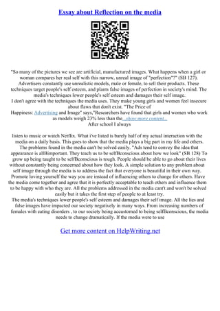 Essay Topics On Media | PDF