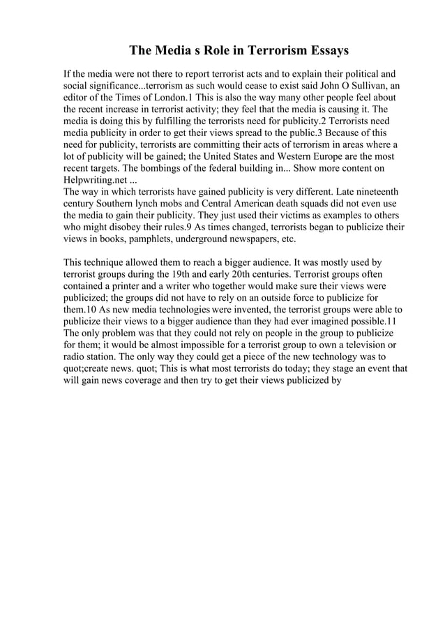 Essay Topics On Media | PDF