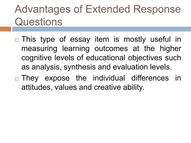 Essay type test | PPTX | Standardized Testing | Educational Assessment