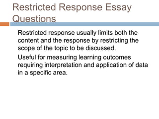 Essay type test | PPTX