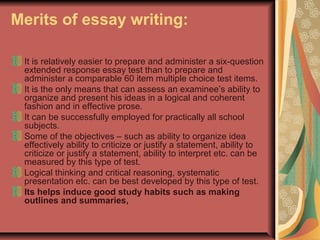 Essay type tests | PPT
