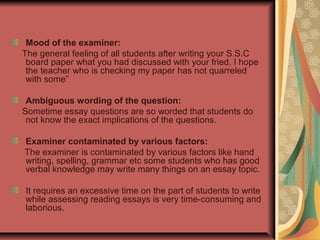Essay type tests | PPT