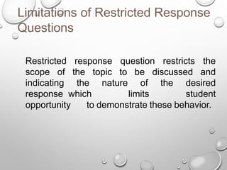 Essay type tests final one converted | PPT