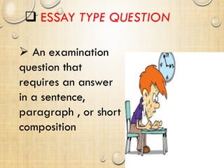 Essay type tests final one converted | PDF | Standardized Testing ...