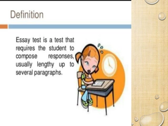 Essay type tests final one converted | PPT