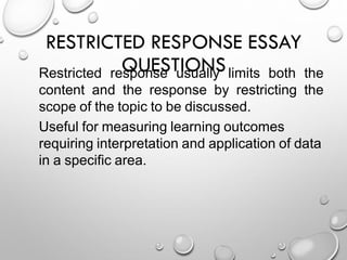 Essay type tests final one converted | PDF | Standardized Testing ...