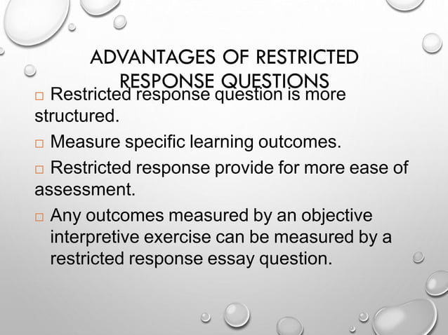 Essay type tests final one converted | PPT