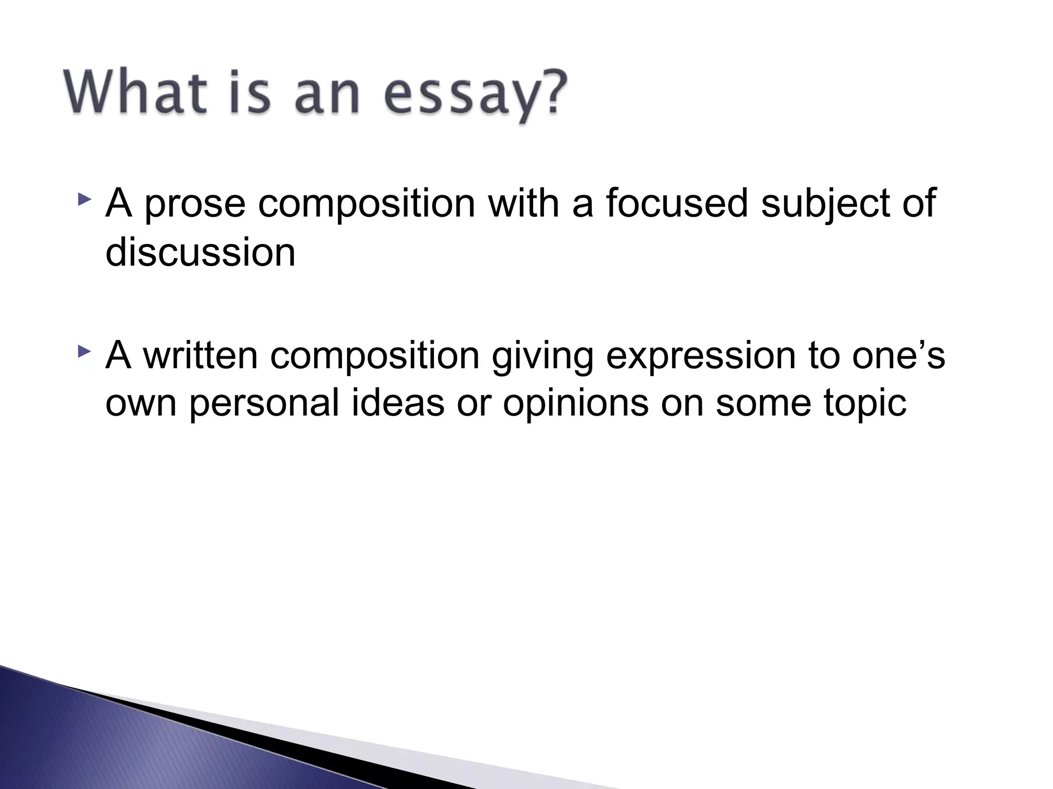 Essay writing | PPT | Homework and Study | Education