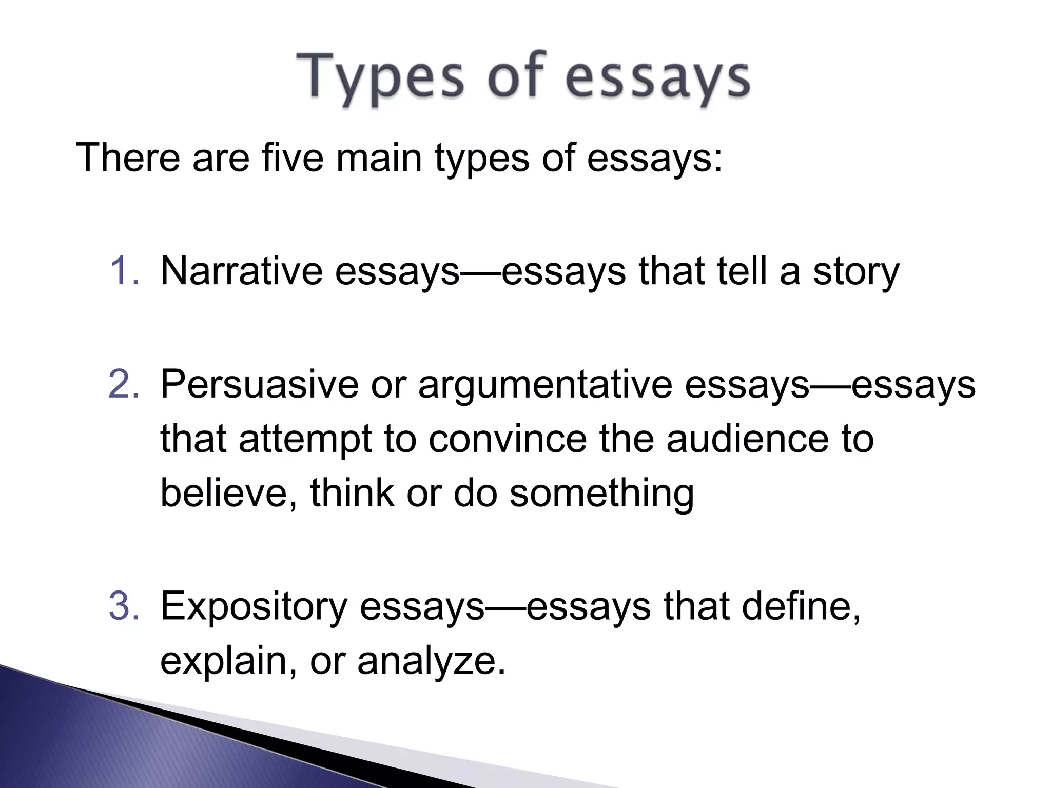 Essay writing | PPT | Homework and Study | Education