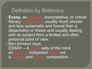 ESSAY Writing-2.essay writing english lecture | PPT