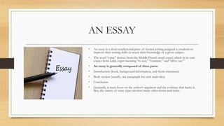 ESSAY WRITING for isc examinations class 12 | PPTX