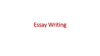 Essay writing converted | PPT