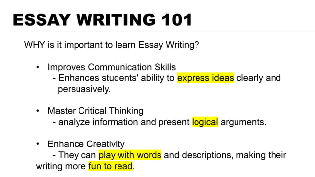 ESSAY WRITING 101.pptx