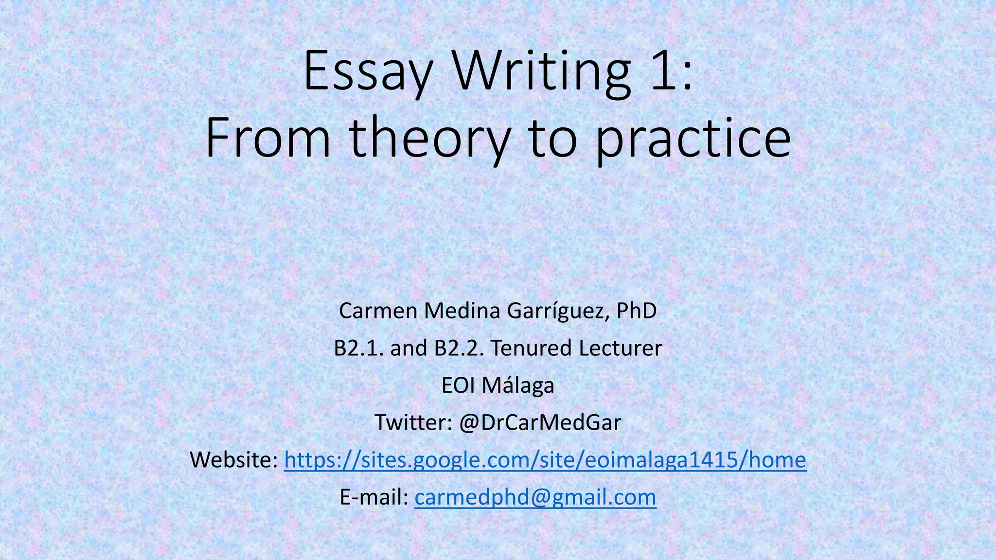 Essay writing 1 from theory to practice- Carmen Medina | PPTX | Smoking ...