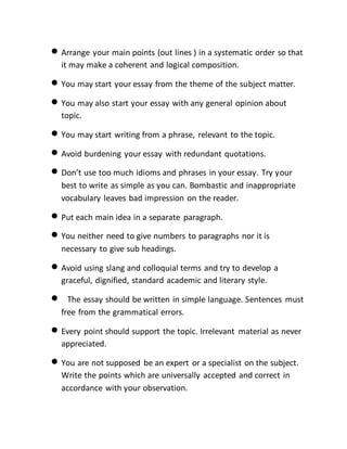 Essay Writing | DOCX