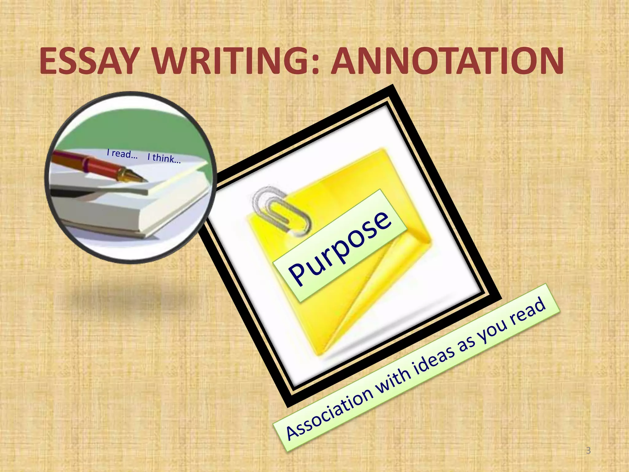 Essay writing: annotation | PPT
