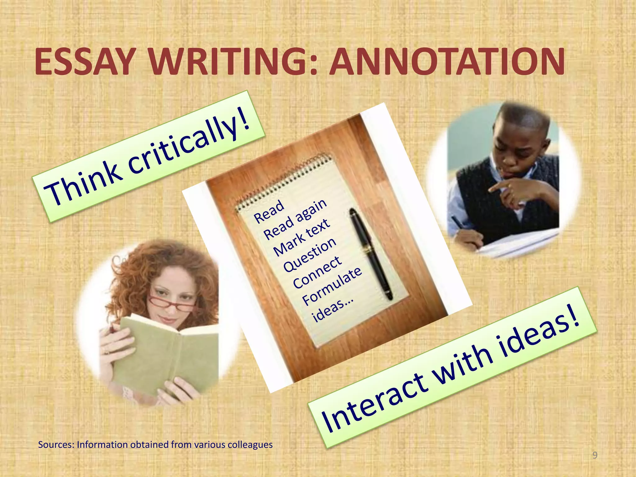 Essay writing: annotation | PPT