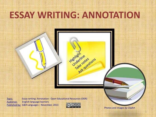 Essay writing: annotation | PPT