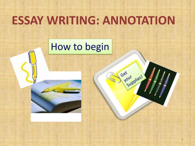 Essay writing: annotation | PPTX