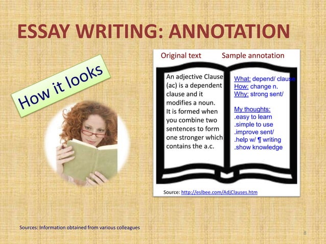 Essay writing: annotation | PPT