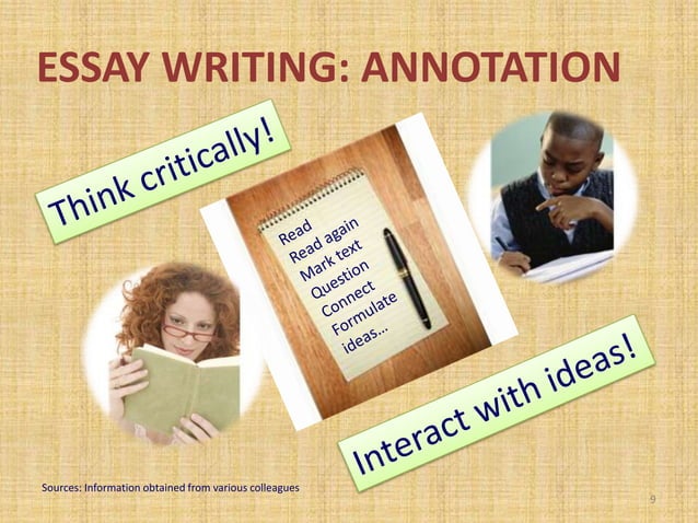 Essay writing: annotation | PPT