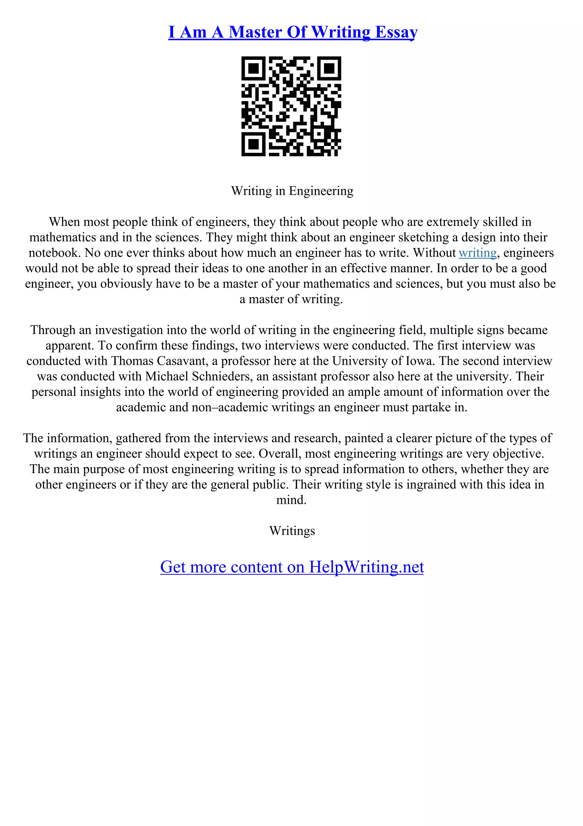 Essay Writing At Masters Level | PDF