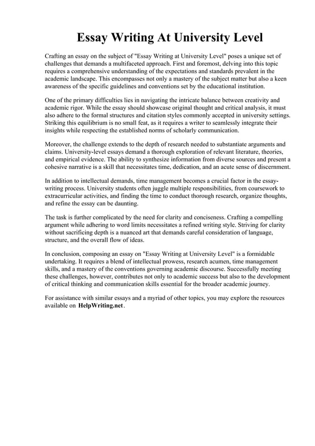 Essay Writing At University Level.pdf