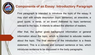 Essay: Definition, Elements and Types | PDF
