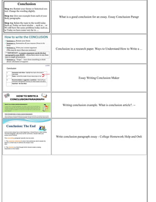 essay writing conclusion.pdfEssay Writing Conclusion | PDF