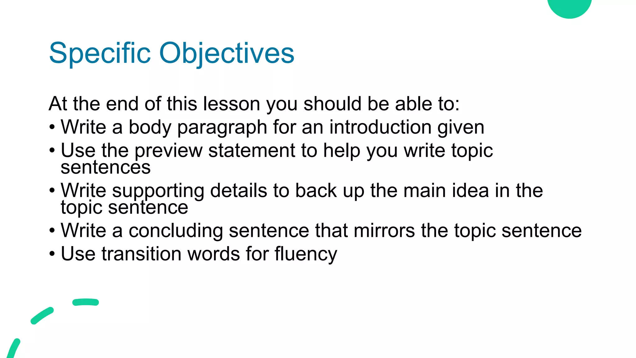 Essay writing for english language (2) body | PPTX