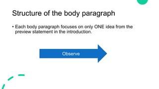 Essay writing for english language (2) body | PPTX