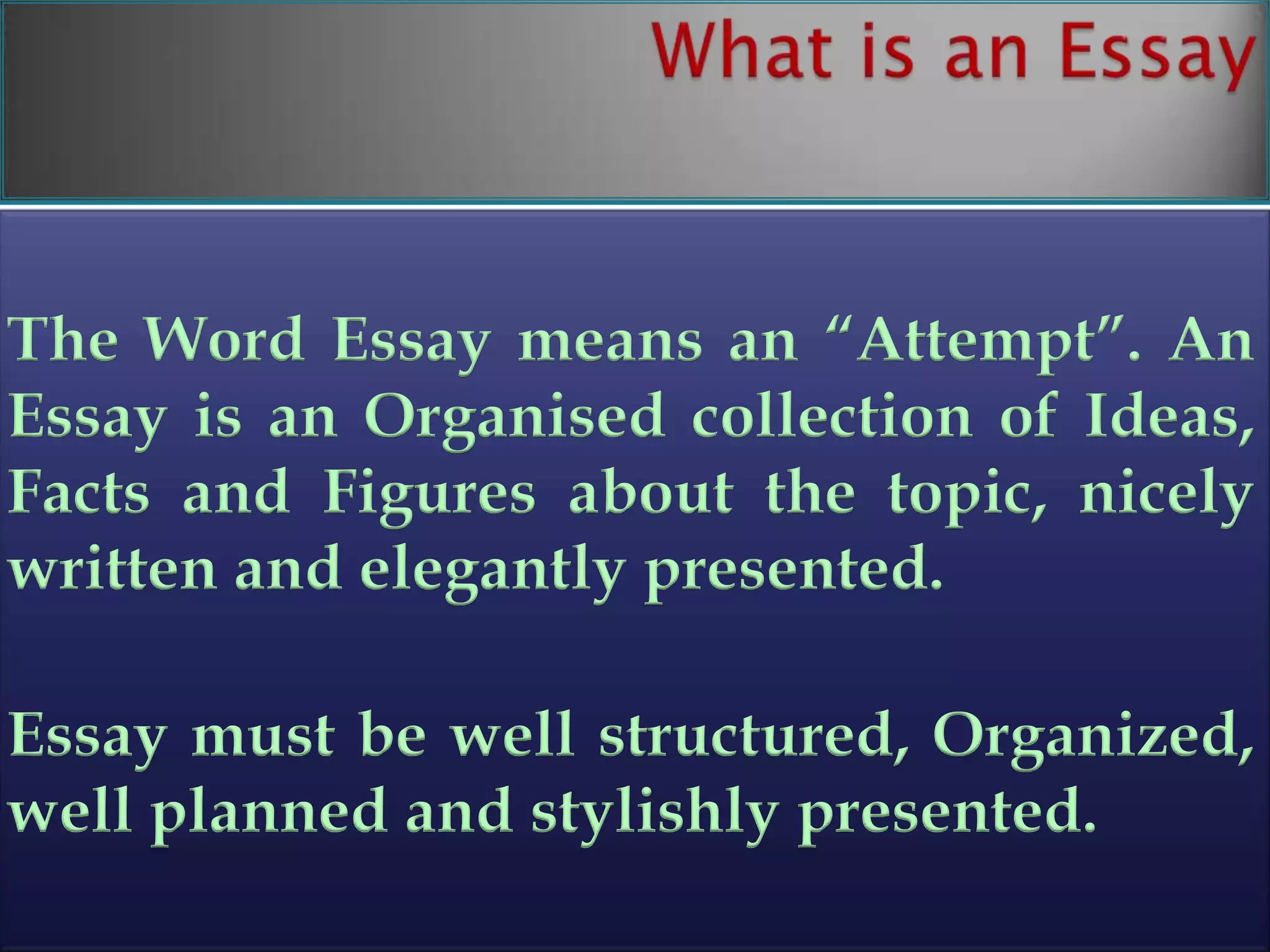 Essay writing format | PPTX