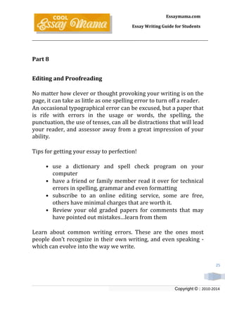 Essay writing guide | PDF | Homework and Study | Education