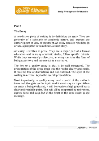 Essay writing guide | PDF