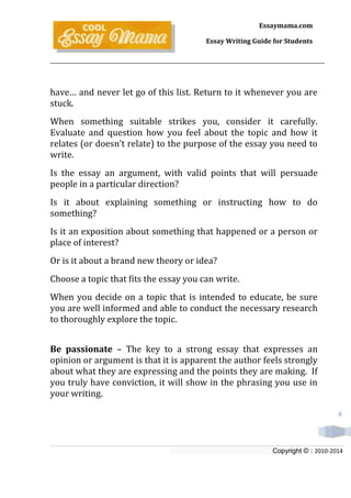 Essay writing guide | PDF | Homework and Study | Education