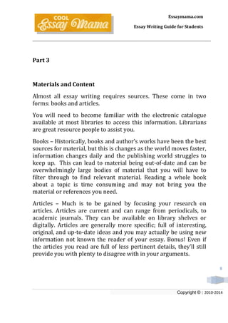 Essay writing guide | PDF