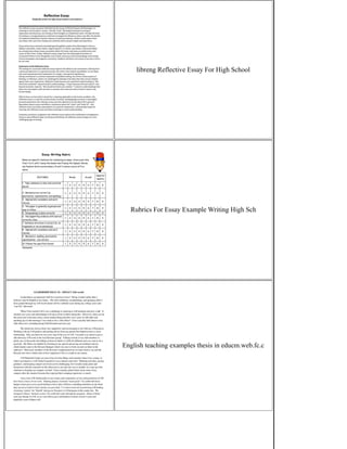 Essay Writing High School | PDF