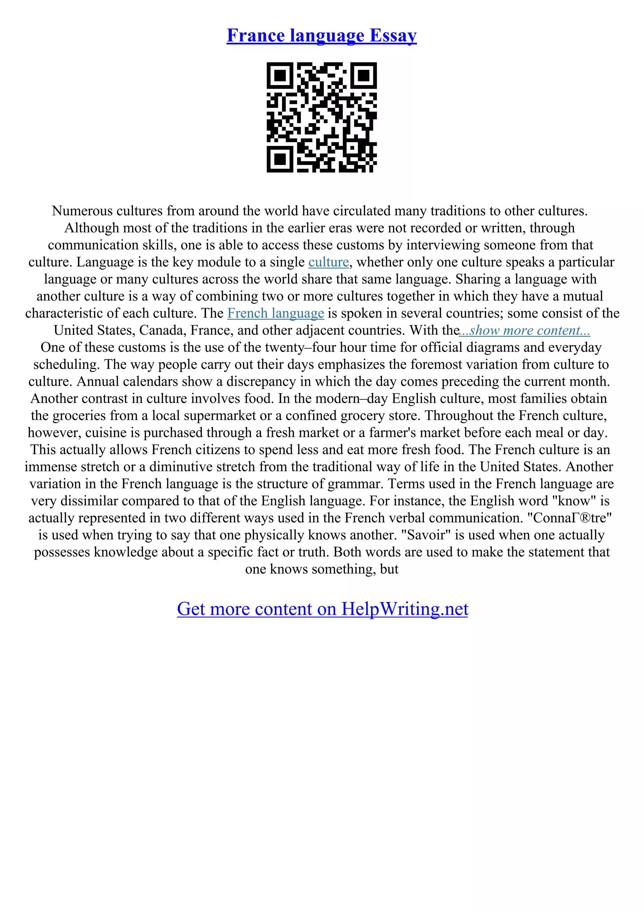 Essay Writing In French | PDF