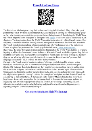 Essay Writing In French | PDF