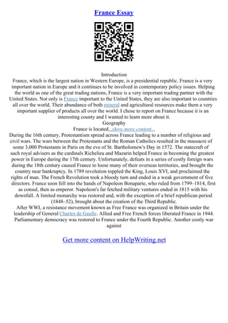 Essay Writing In French | PDF